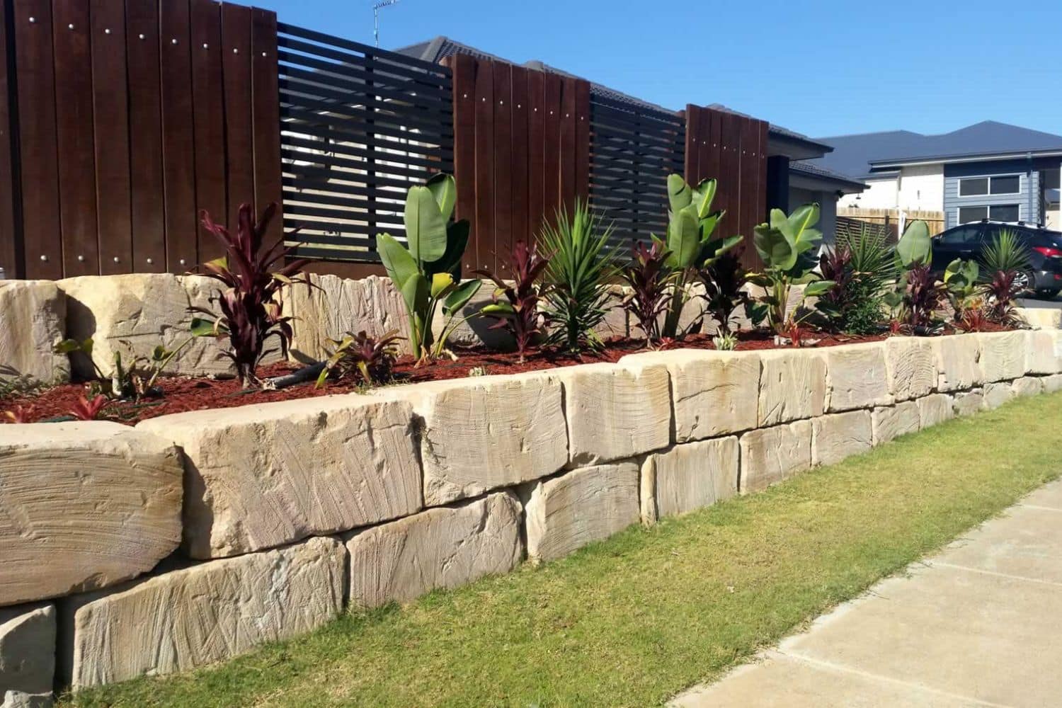 Sandstone Retaining Walls - Retaining Wall Builders Gold Coast